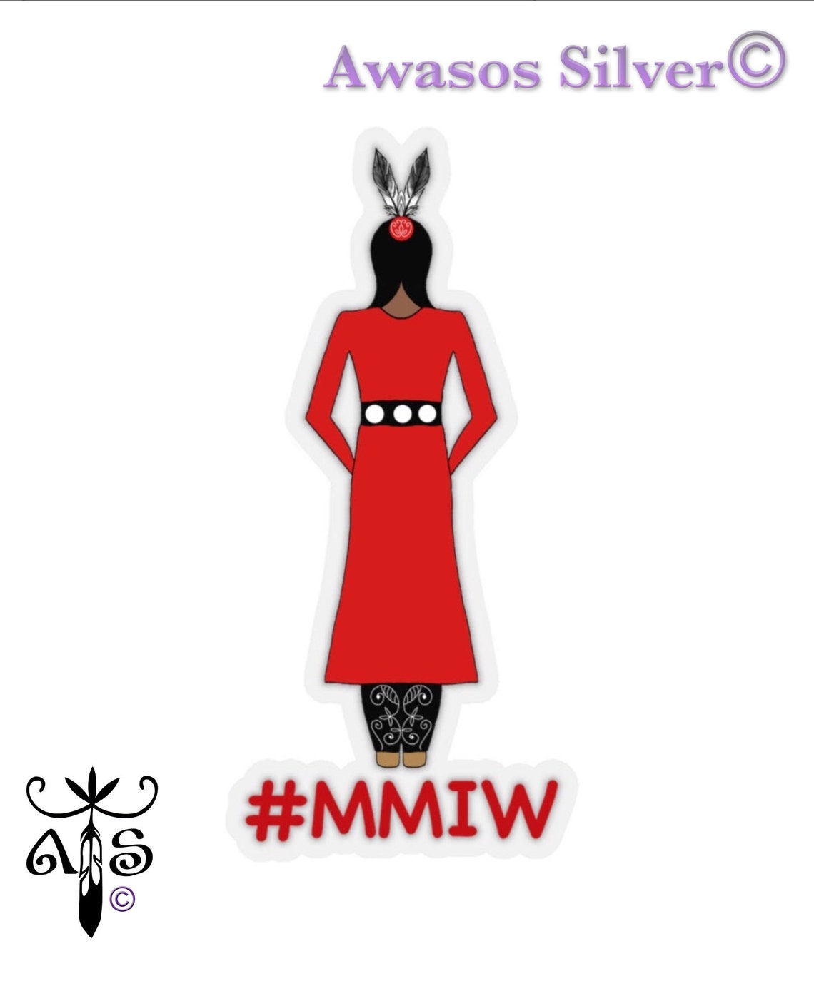 Red Dress Sticker #1. MMIW Awareness Sticker. No More Stolen Sisters ...