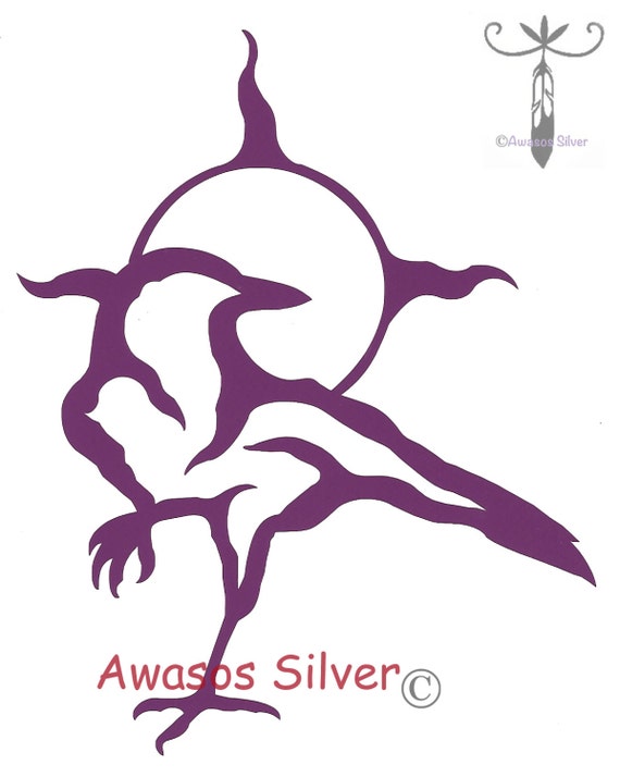 Decal. The Crow decal. Crow decal. Bird decal. Crow with Sun | Etsy