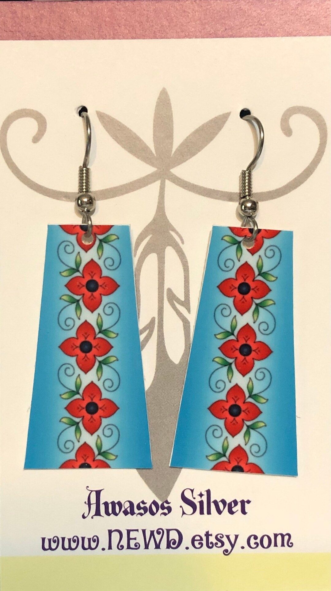 Northeastern Woodland Floral Design Earrings. Northeastern Woodland ...