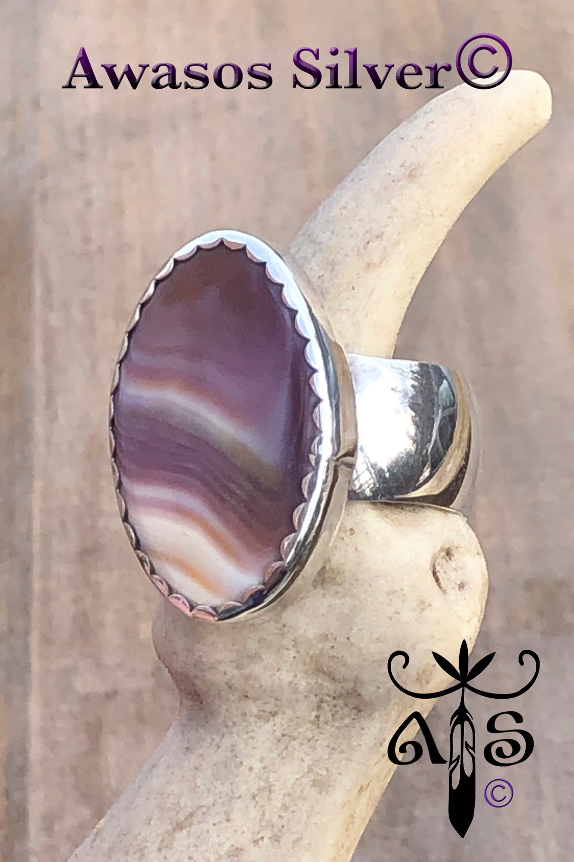 Wide Band Wampum and Sterling Silver Ring. Wampum Ring. Silver | Etsy