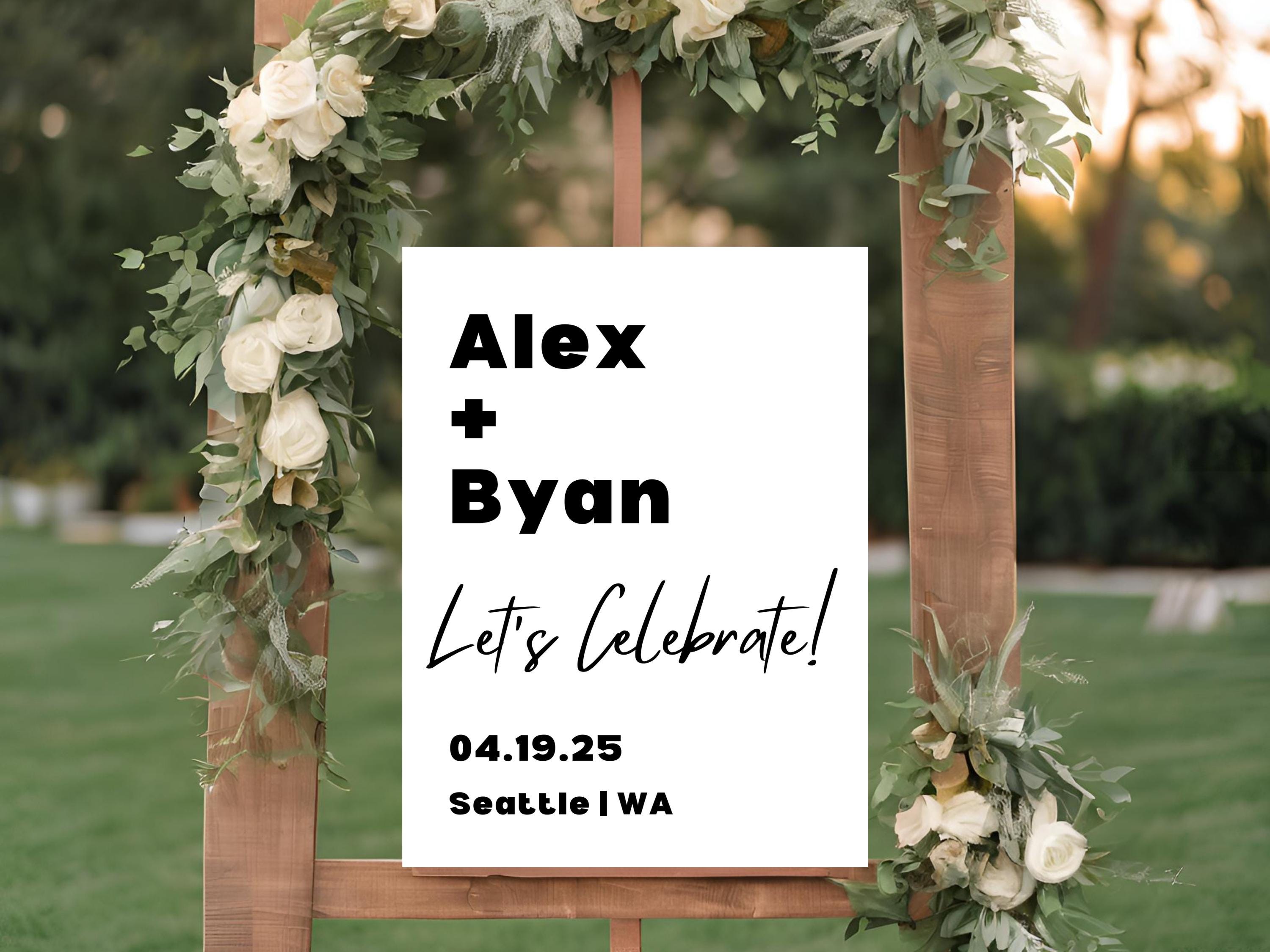 Modern Wedding Welcome Sign - Etsy
