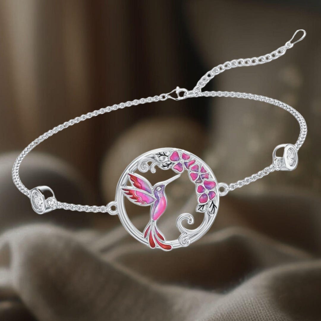 Hummingbird Chain Bracelet for Women Sterling Silver Hummingbird ...