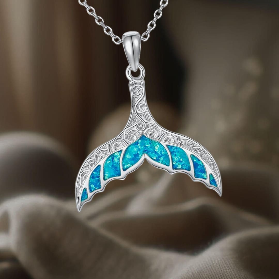Whale Tail 925 Sterling Silver Whale Tail Pendant Necklace Jewelry for ...