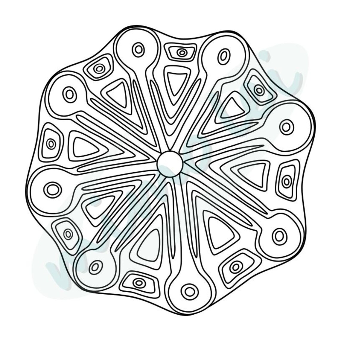Easy Relaxing Coloring Pages to Color: Hand Drawn Abstract, Organic ...