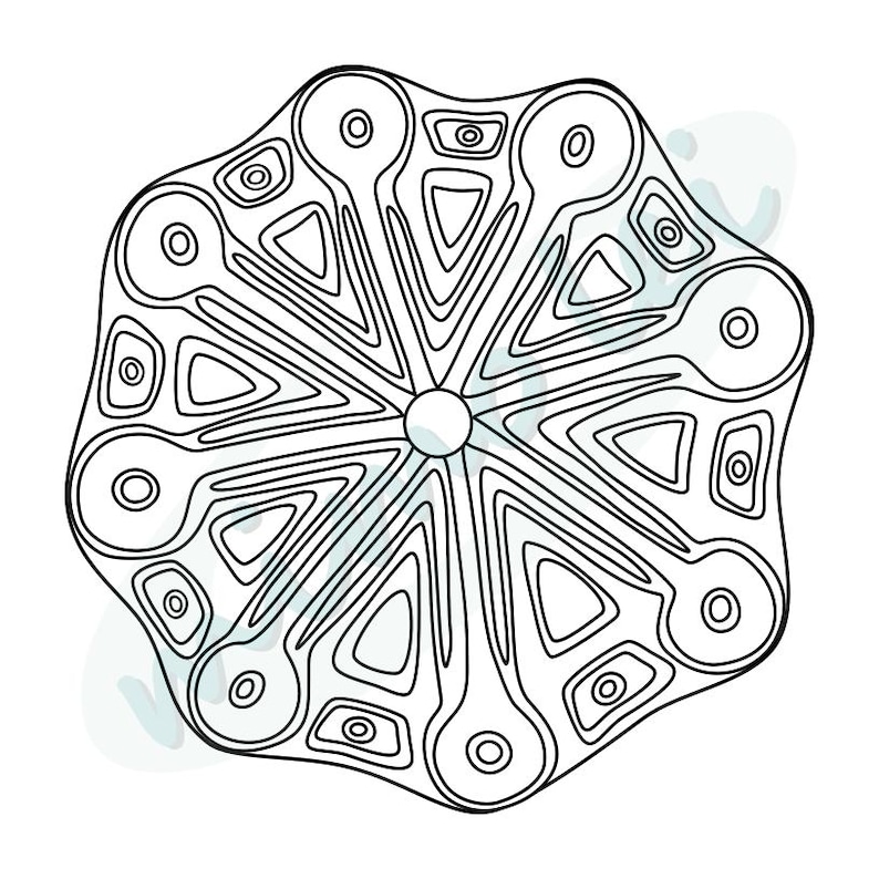 Easy Relaxing Coloring Pages to Color: Hand Drawn Abstract, Organic ...
