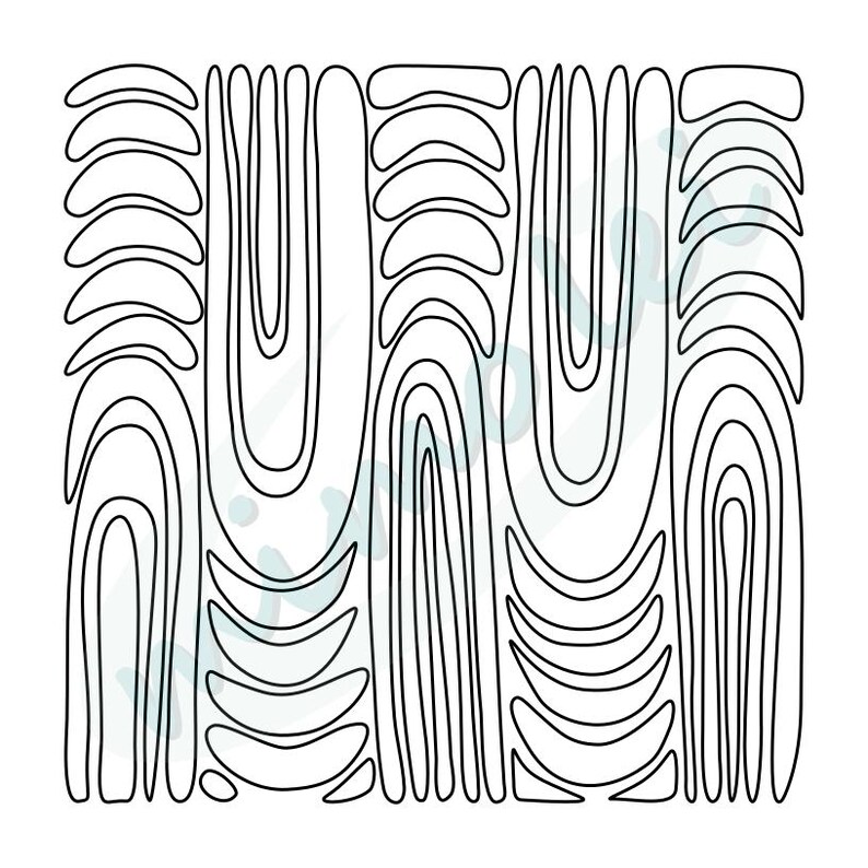 Easy Relaxing Coloring Pages to Color: Hand Drawn Abstract, Organic ...