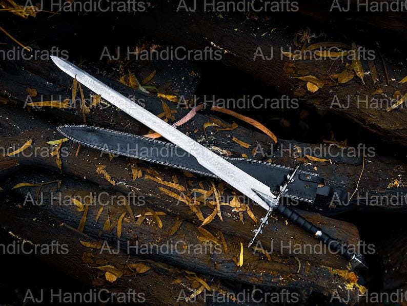 Handcrafted Ringwraith Replica Sword, Nazgul-inspired Blade ...