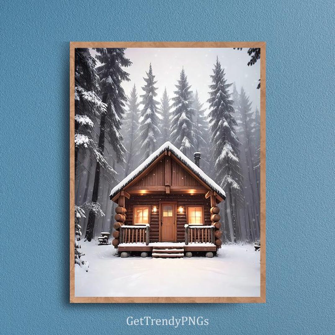 Winter Wall Art Snowy Winter Print, Winter Forest Print Snowy Landscape ...