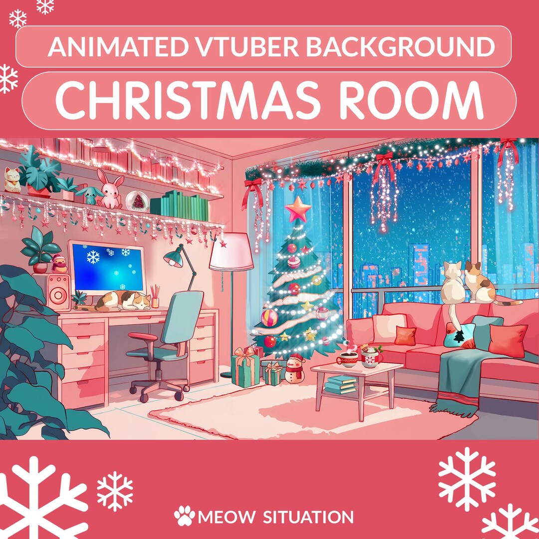 Animated Vtuber Background Christmas Vibe Animated Background ...