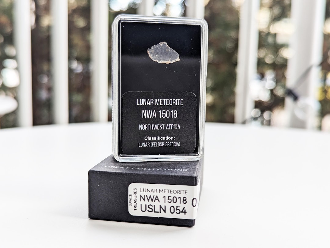 NWA 15018 Lunar Meteorite, Authentic Moon Rock, Rare Certified Specimen ...
