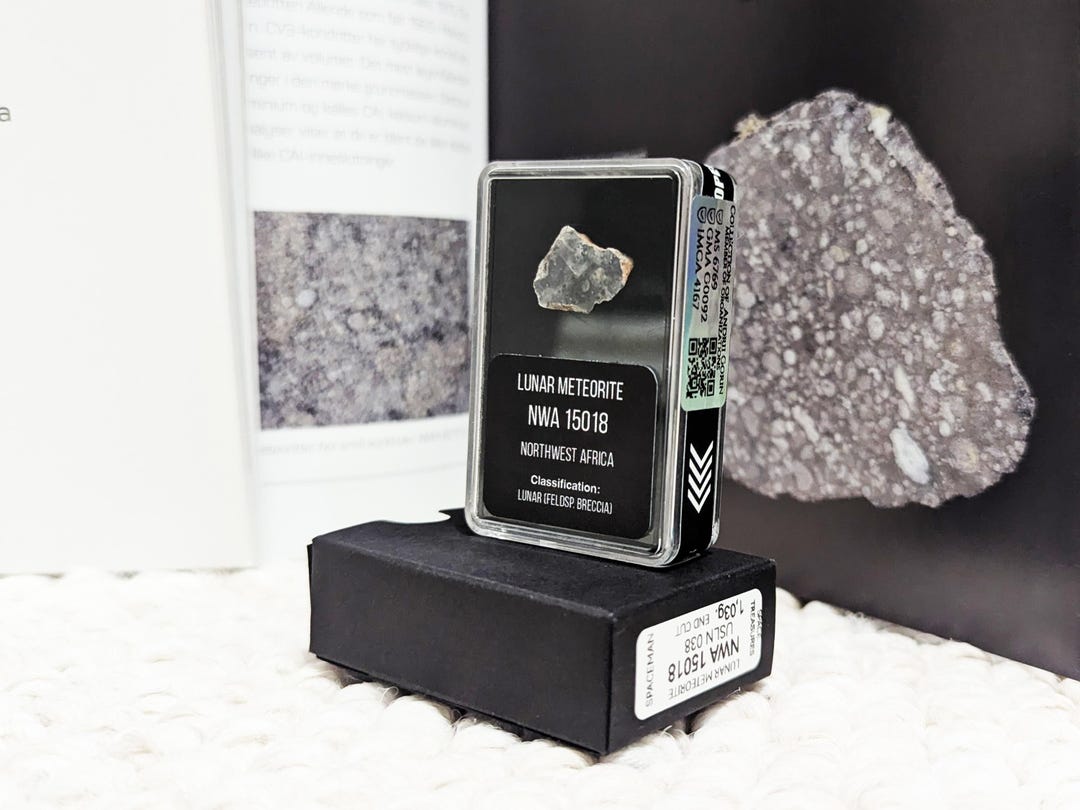Lunar Meteorite NWA 15018, Rare Moon Rock From Space, Certified ...