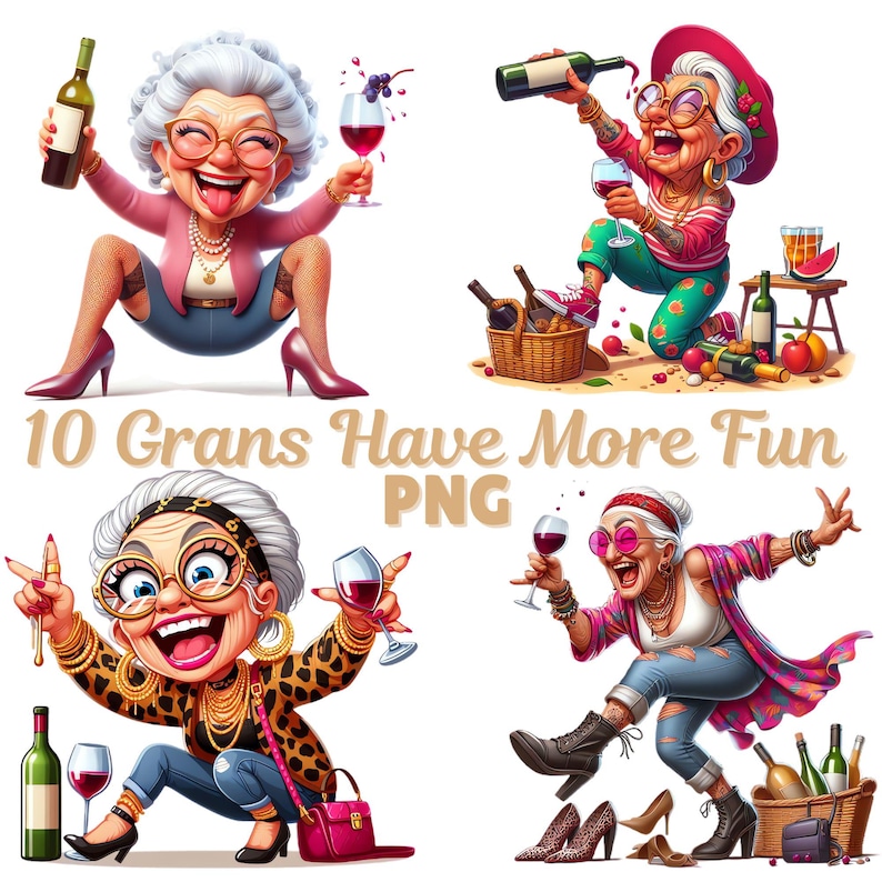 10 Grans Have More Fun PNG Clipart Images, Transparent Background ...