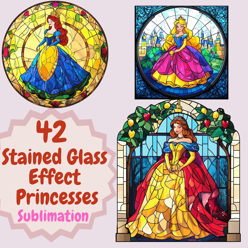 42 Princess Stained Glass Effect, PNG Clipart, Transparent Background ...