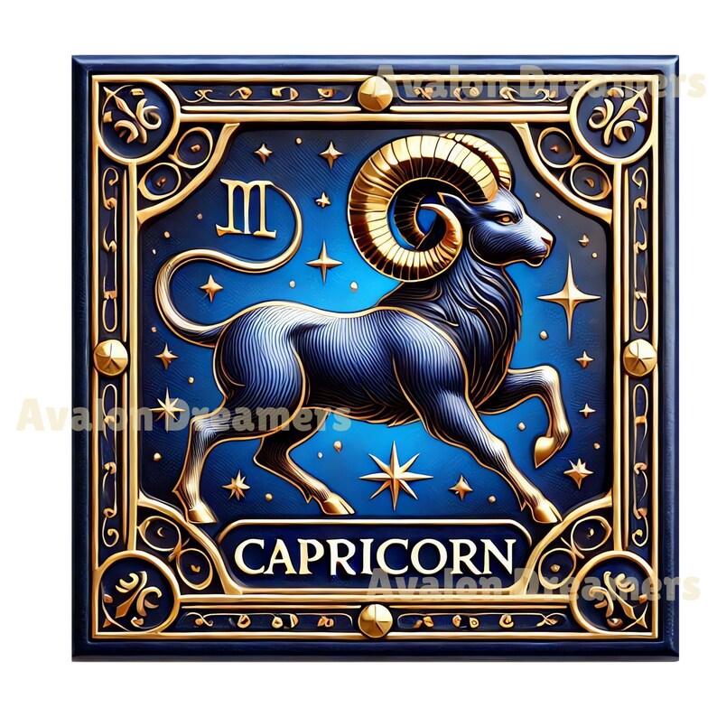 12 Signs of the Zodiac 3D Printable PNG Clipart, Square Tiles 8" X 8 ...