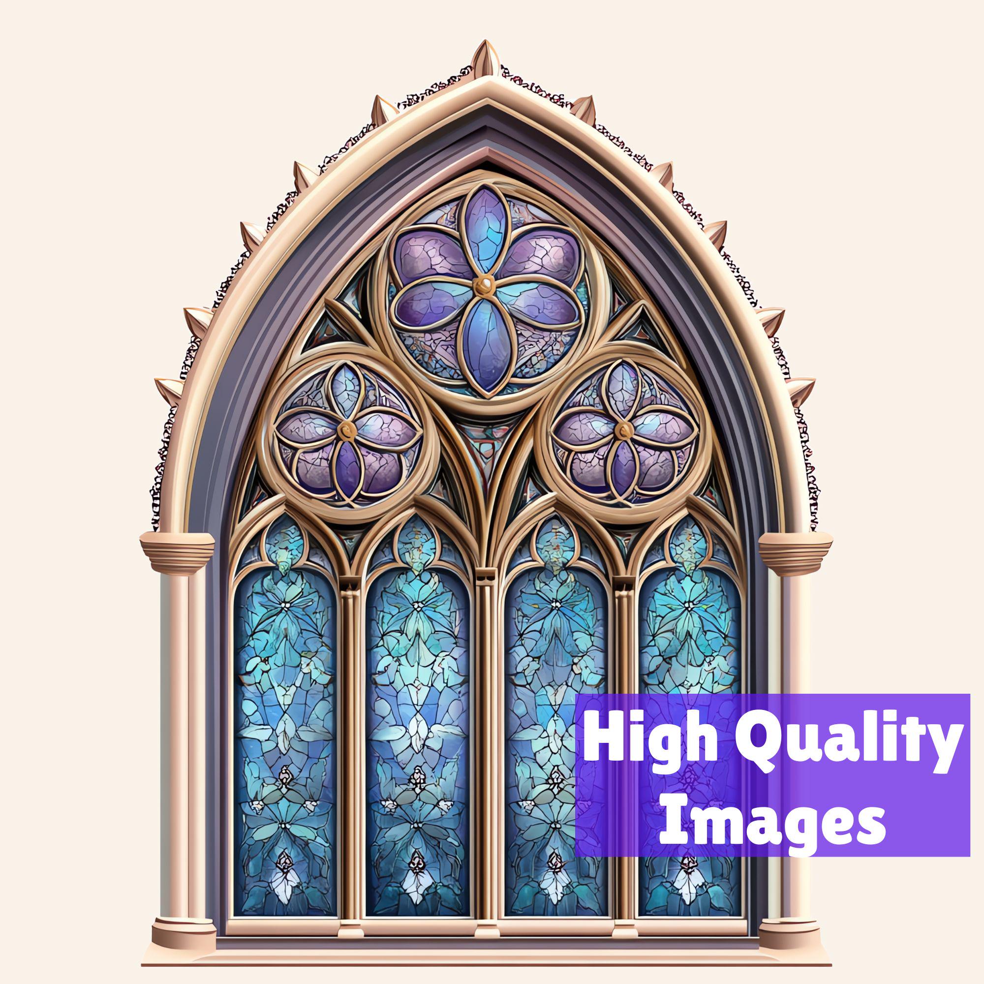 100 Gothic Stained Glass Windows, PNG Clipart, Transparent Background ...