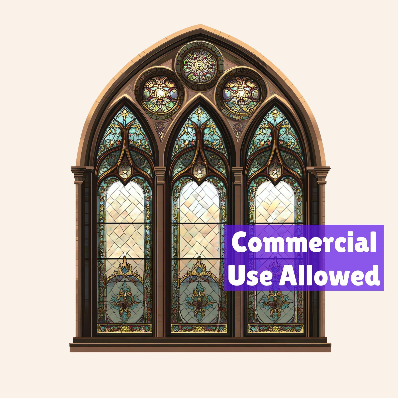 100 Gothic Stained Glass Windows, PNG Clipart, Transparent Background ...