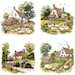 12 Watercolor English Farm Scenes Clipart JPG Images, Card Making, Junk ...