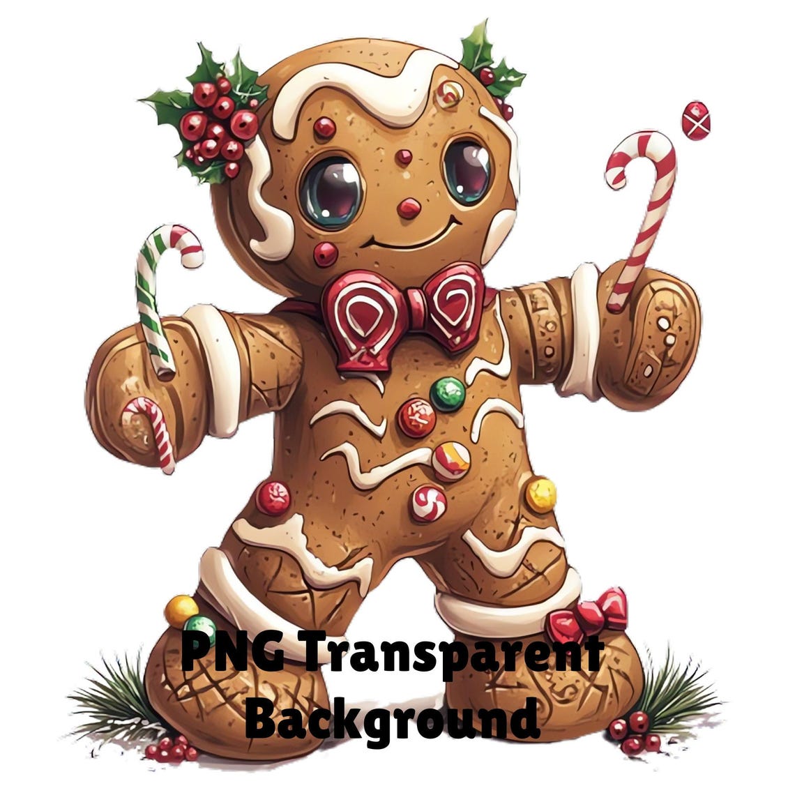 20 Querky Partying Gingerbread People PNG Clipart Transparent ...