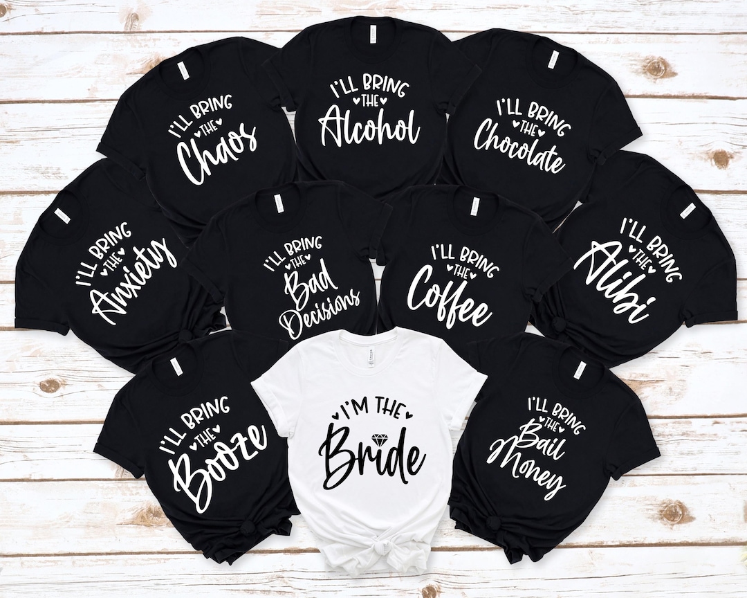 I Am the Bride ,bachelorette Party Shirts, Funny Bridal Party Tees ...
