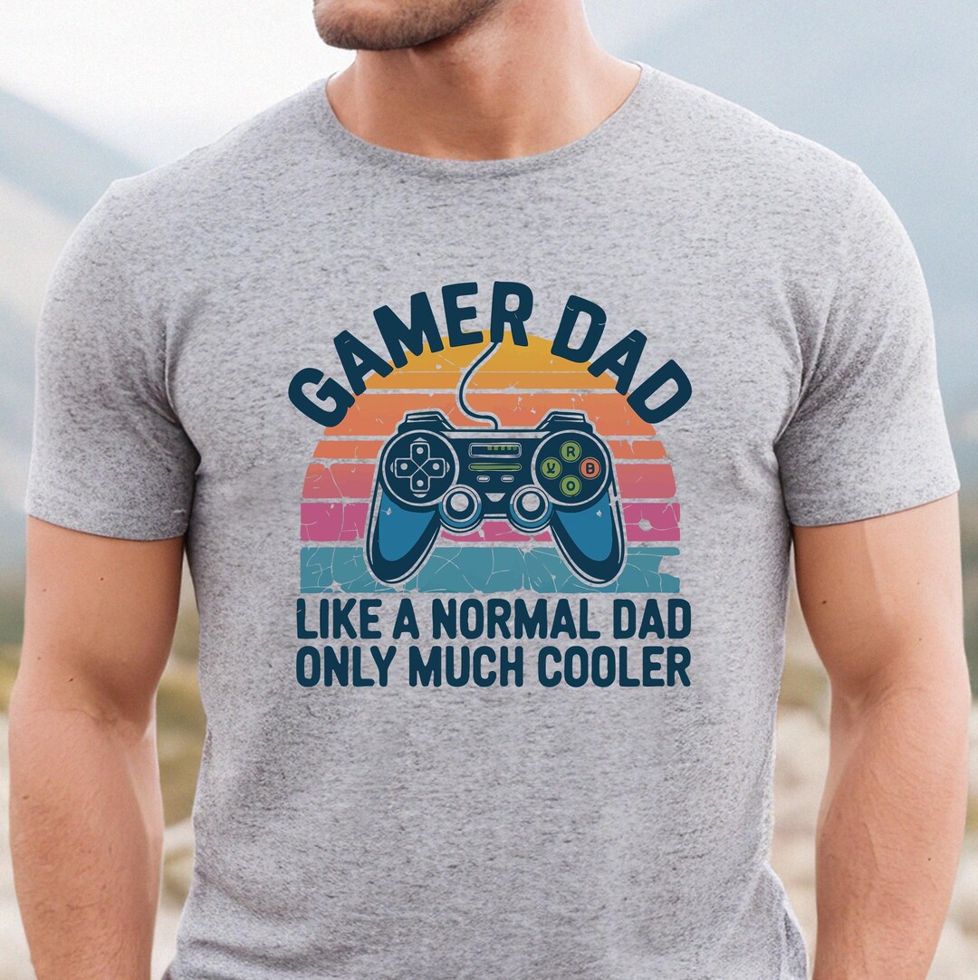 Gamer Dad T-shirt, Retro Gaming Father's Day Gift - Etsy