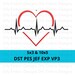 Heartbeat Embroidery Design - Heart Shape With Heartbeat Line - Digital ...