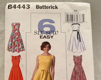 Butterick B4443 Miss/miss Petite Size BB 8-10-12-14 Dress, 6 Sew Easy ...