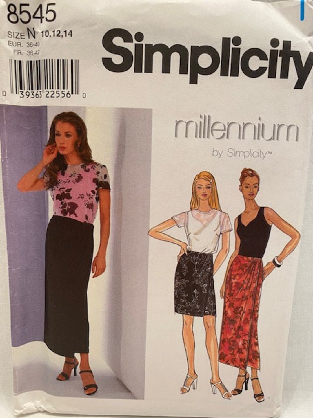 UNCUT Simplicity 8545 Size: 10 - 14 Misses Top, Skirt and Knit Tank Top ...