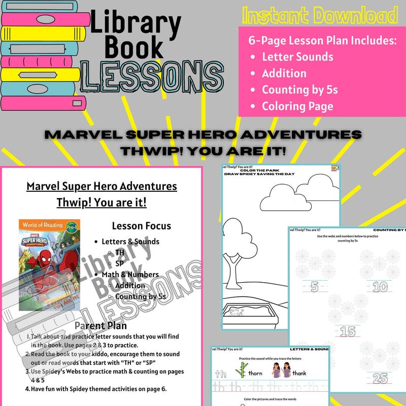 Spiderman Worksheets - Etsy UK