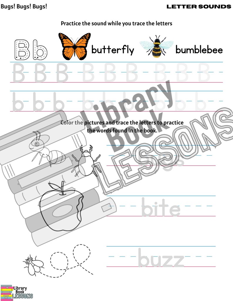 Toddler / Preschool Lesson Plan Worksheet Companion to BUGS! BUGS! BUGS ...