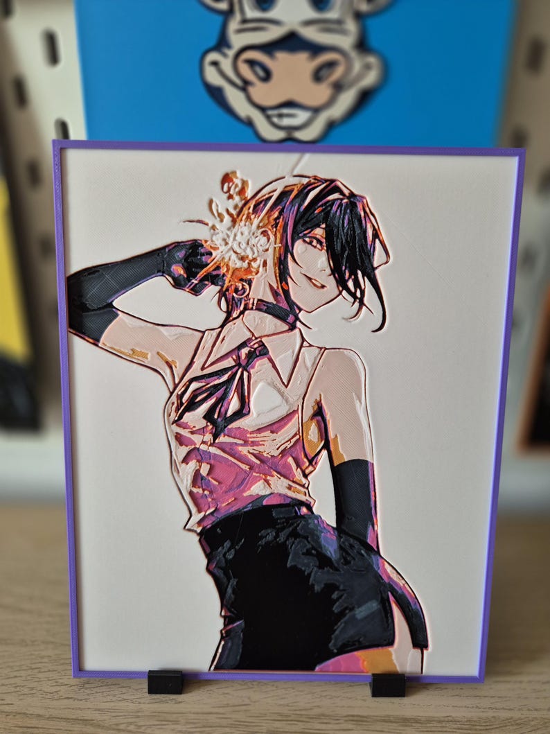 Chainsawman Reze 3D Art - 3D Painting - 3D Schilderij - Hueforge - Etsy