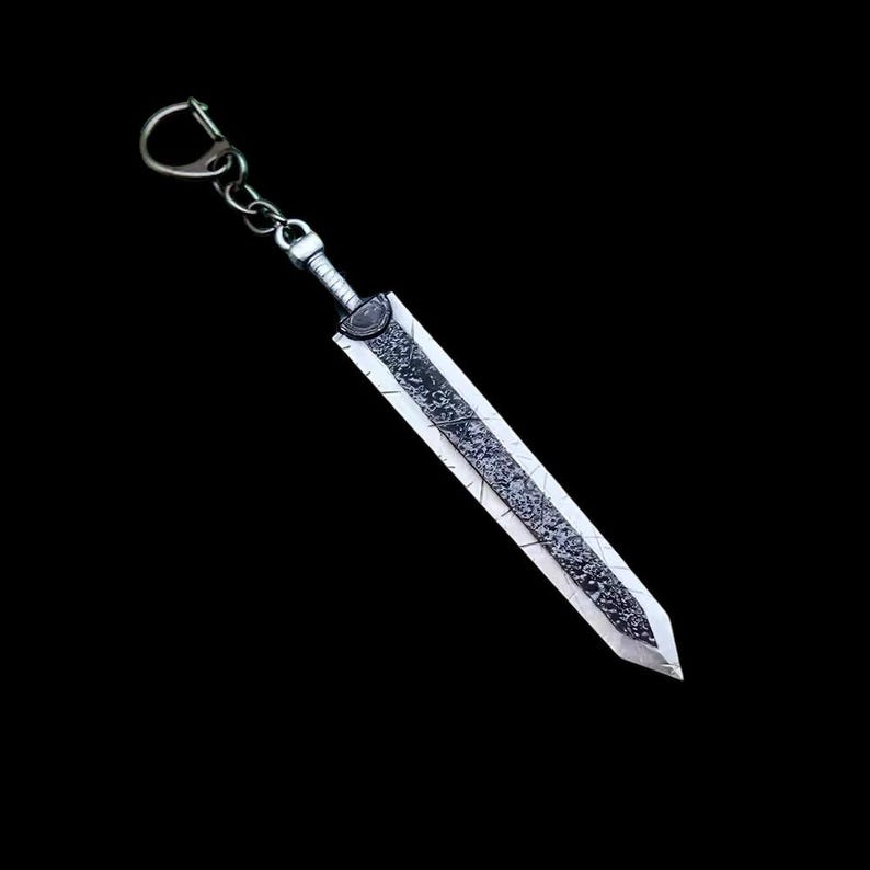 New Anime Cartoon Guts Sword Keychain Metal Keyring for Men, Perfect ...