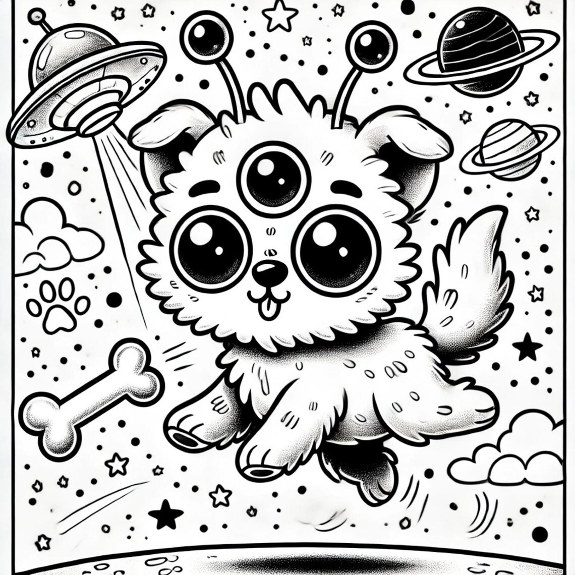 Doodle Pets Coloring Book: Cute and Quirky Animal Designs for ...