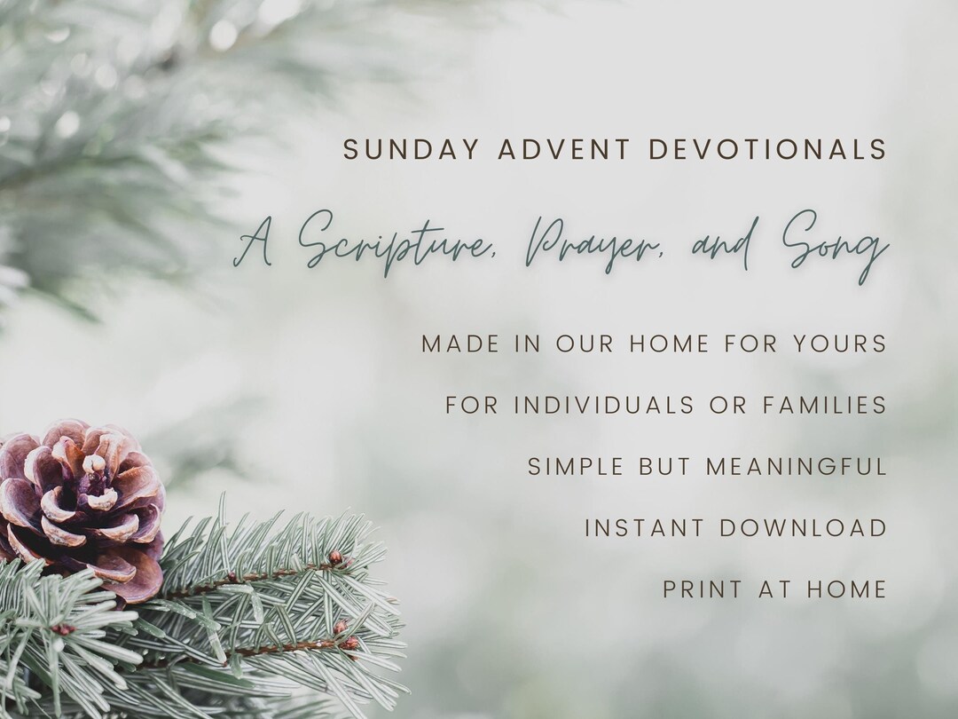 Advent Devotional or Sunday Advent Devotional (with a Short Scripture ...