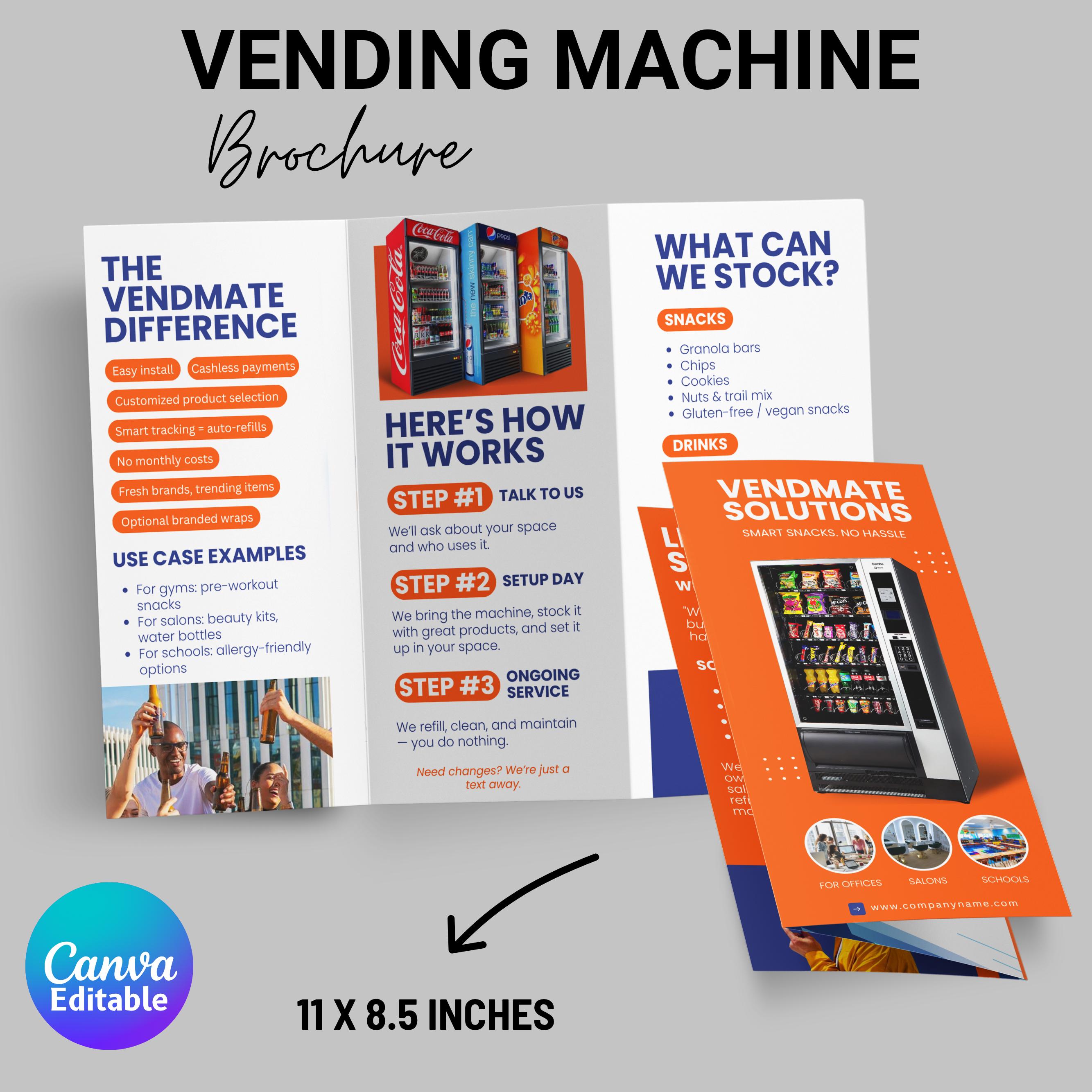 Vending Machine Business Brochure Template, Vending Machine Trifold ...