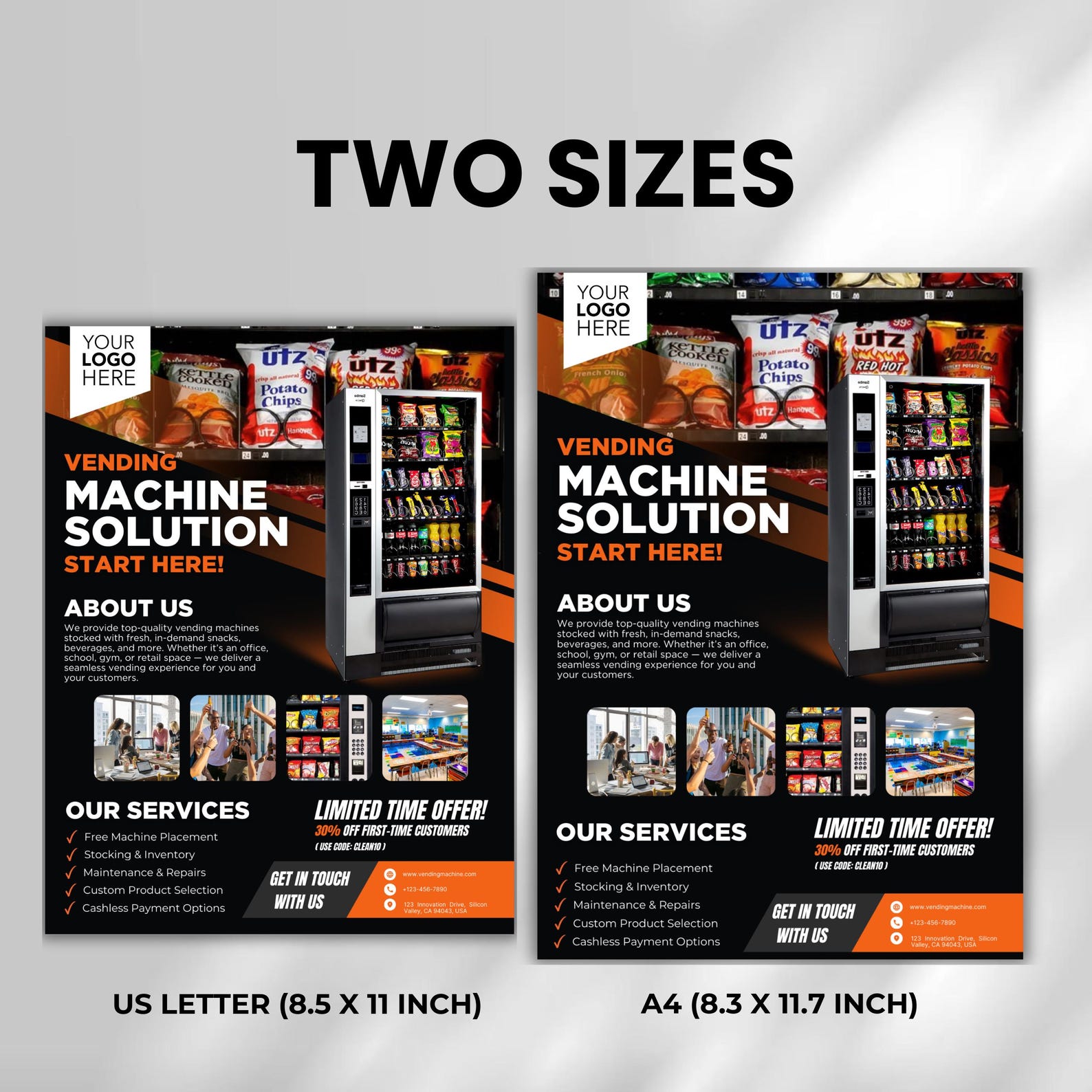 Vending Machine Business Flyer, Printable Vending Services Brochure ...