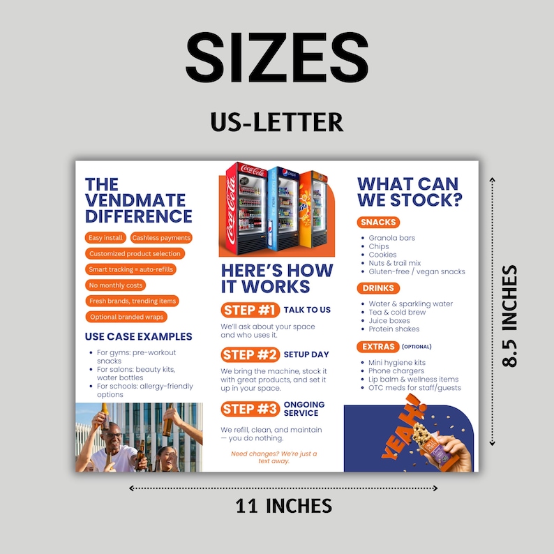 Vending Machine Business Brochure Template, Vending Machine Trifold ...