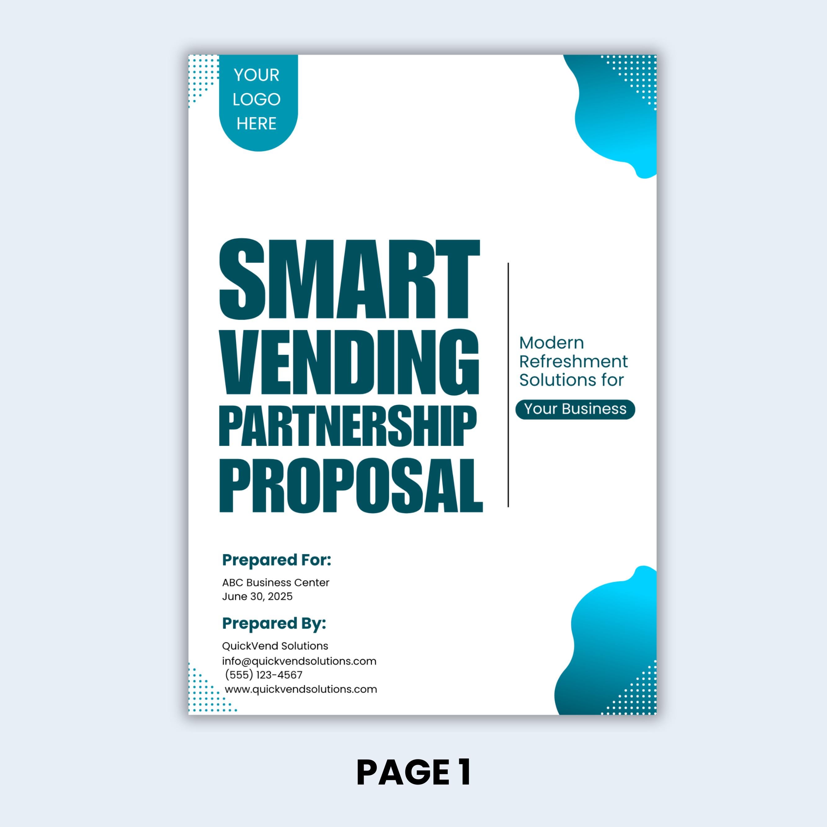 Editable Vending Machine Placement Proposal Template, Vending Machine ...