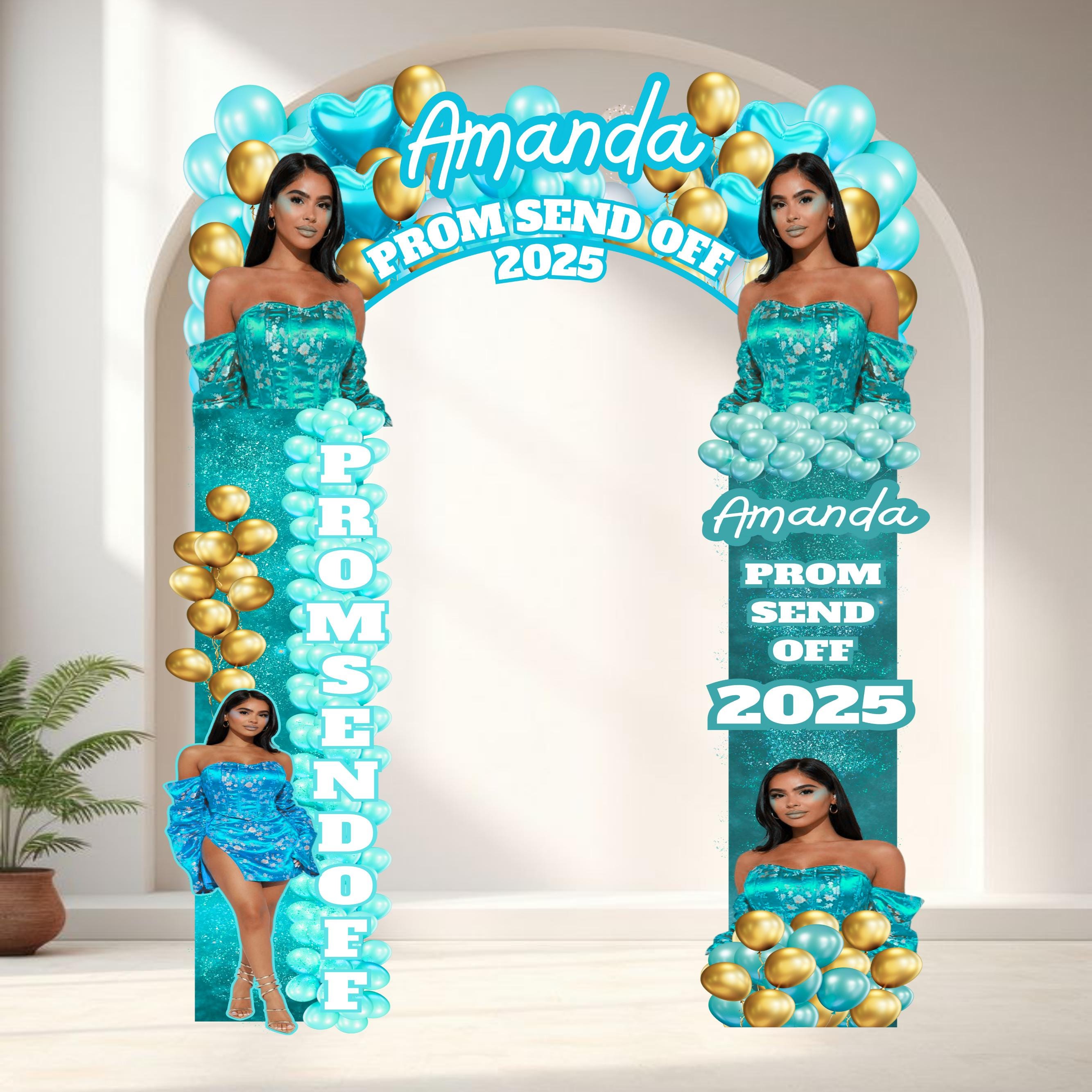 Prom Entrance Arch Template, Prom Send off Arch, Prom Party Decor, Prom Welcome Arch, Editable ...