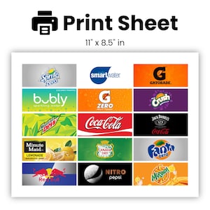 40 Vending Machine Label, High Quality Labels, Soda Pop Labels, Soft ...