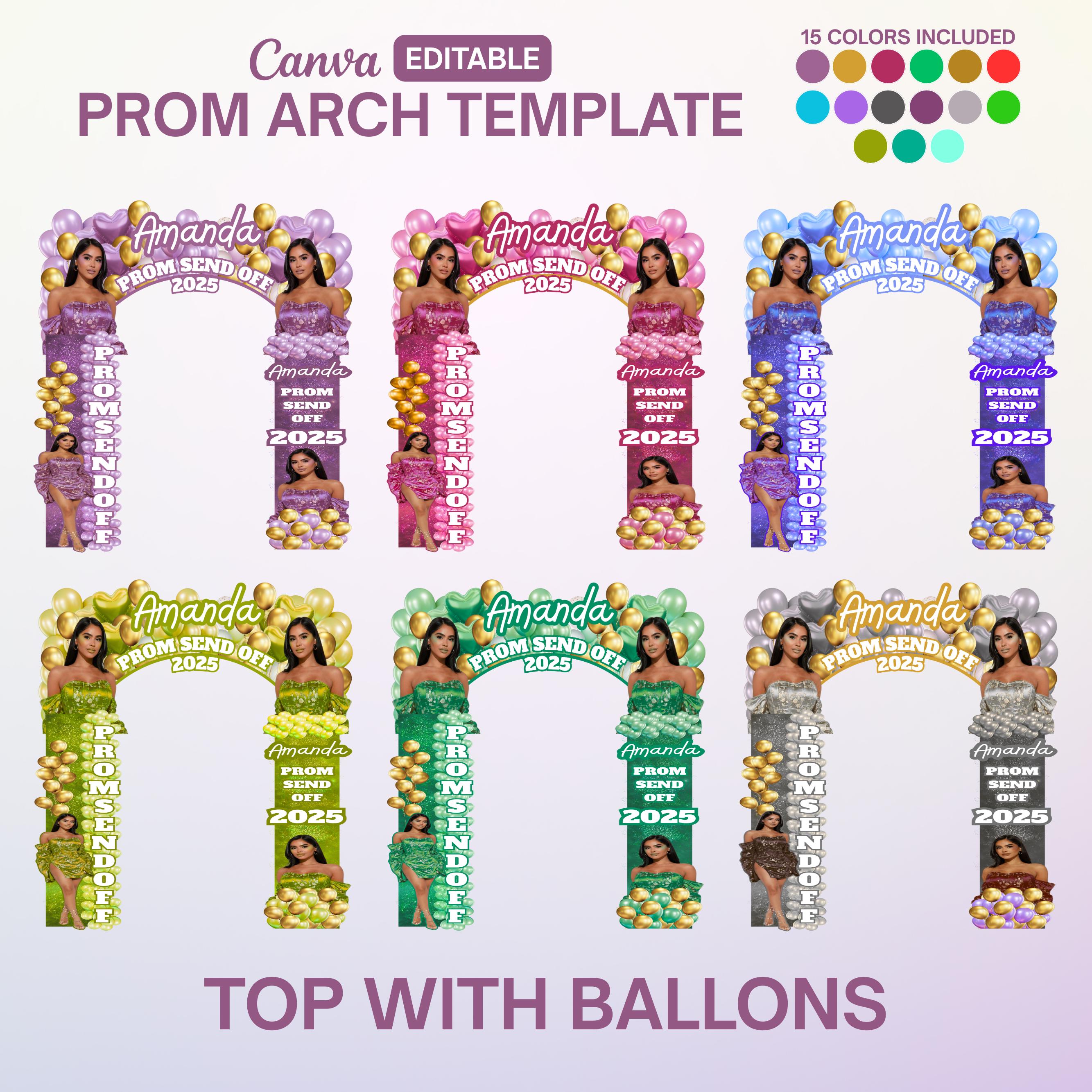 Prom Entrance Arch Template, Prom Send off Arch, Prom Party Decor, Prom ...