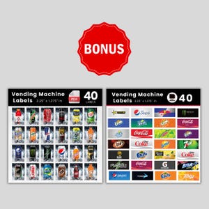 Editable Vending Machine Products Catalog, Vending Drinks Catalog ...