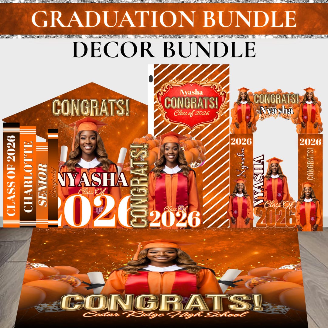 Custom Graduation Decor Bundle, Grad Entrance Arch, Congrats Grad ...