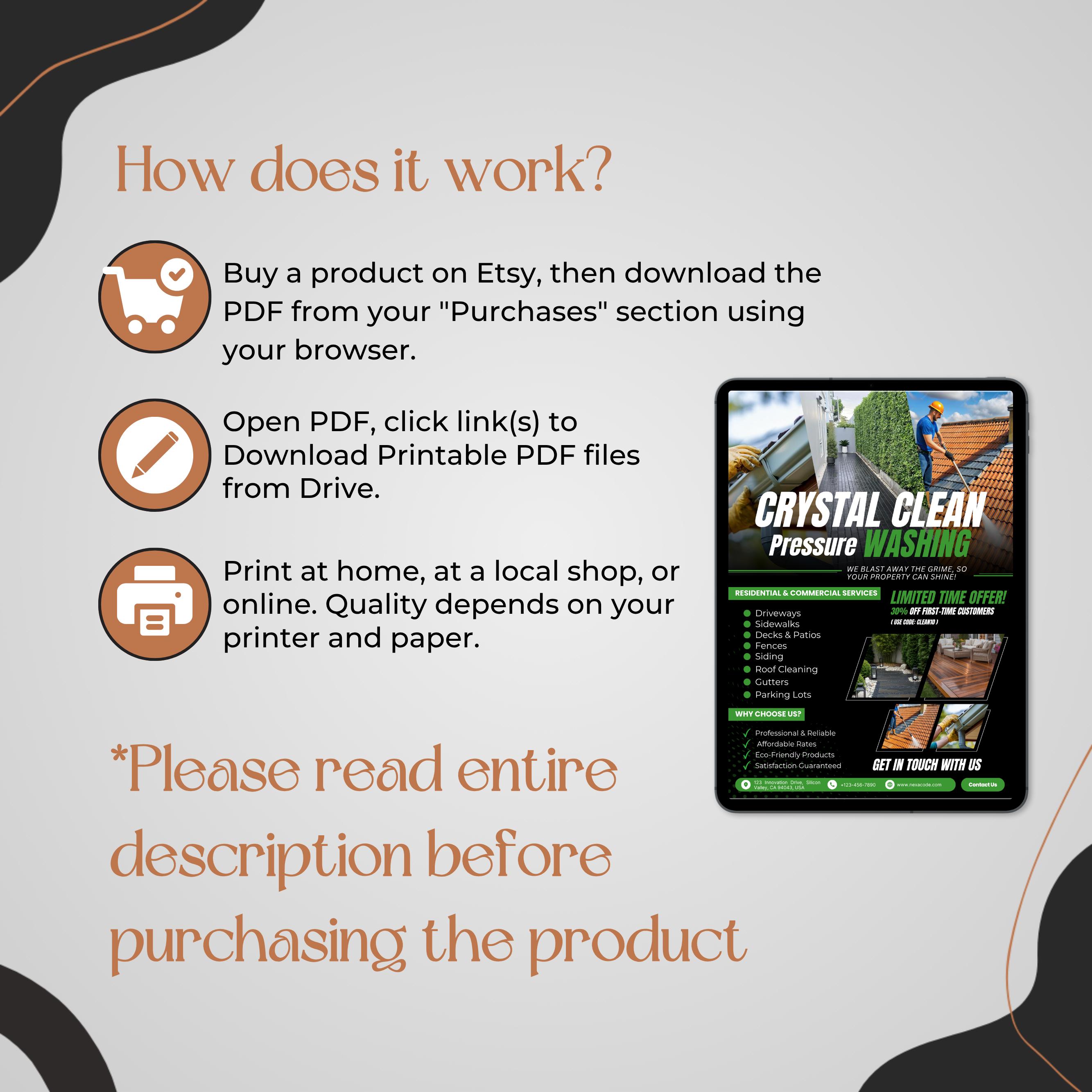 Editable Pressure Washing Flyer Canva Template, Trash Bin Cleaning ...