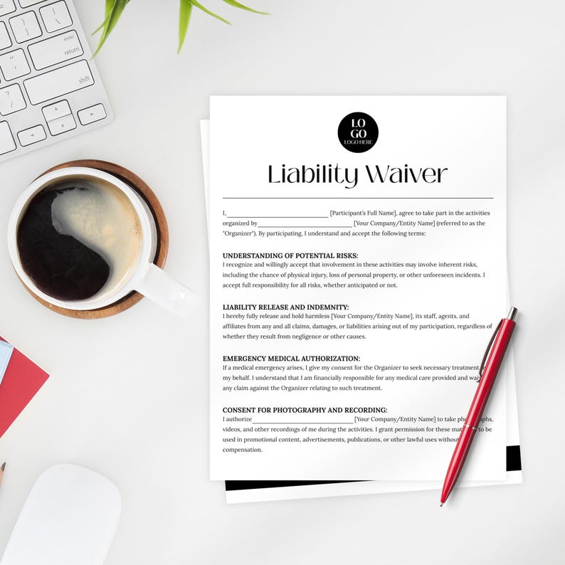 Editable All Purpose Liability Waiver, General Liability Waiver ...