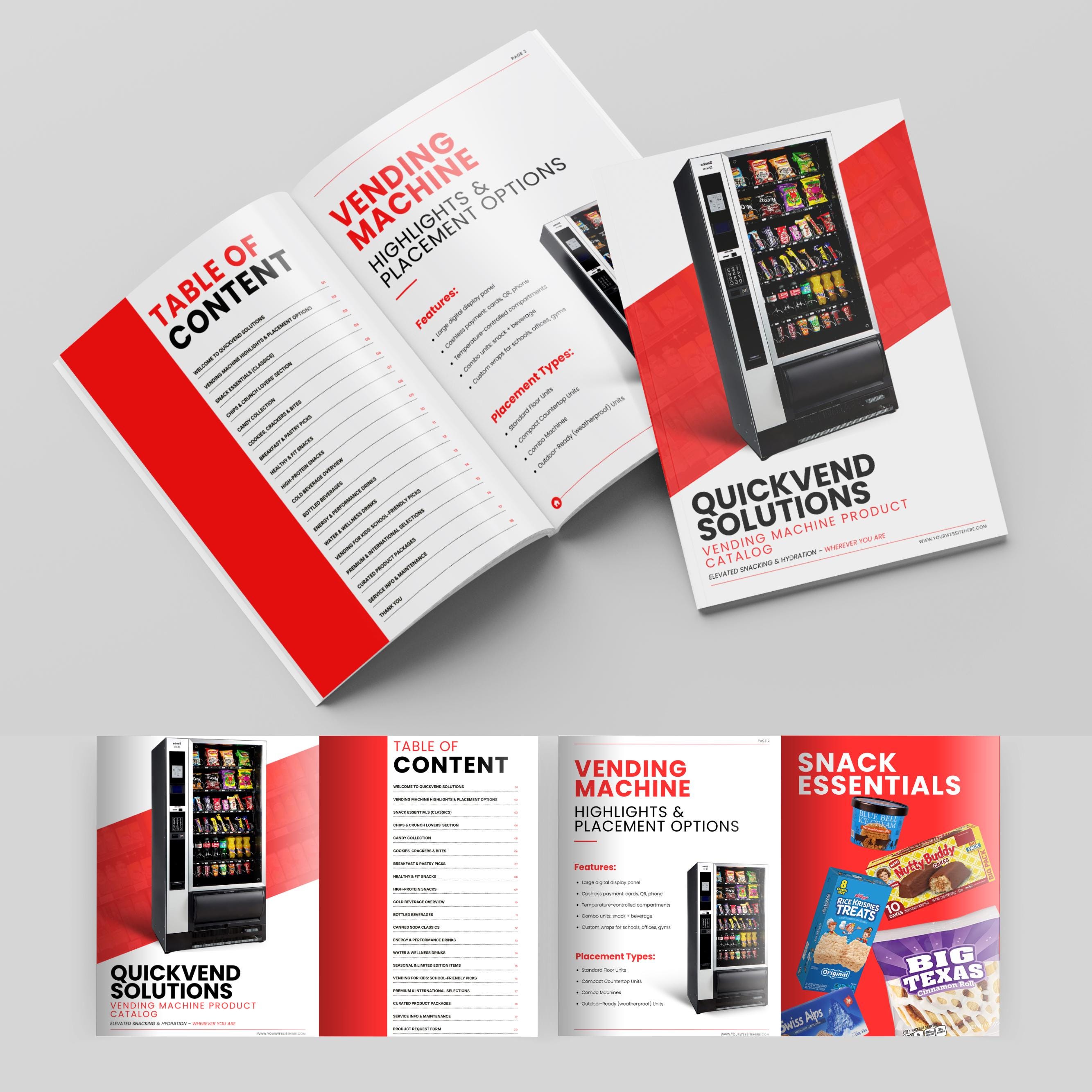 Editable Vending Machine Products Catalog, Vending Drinks Catalog ...