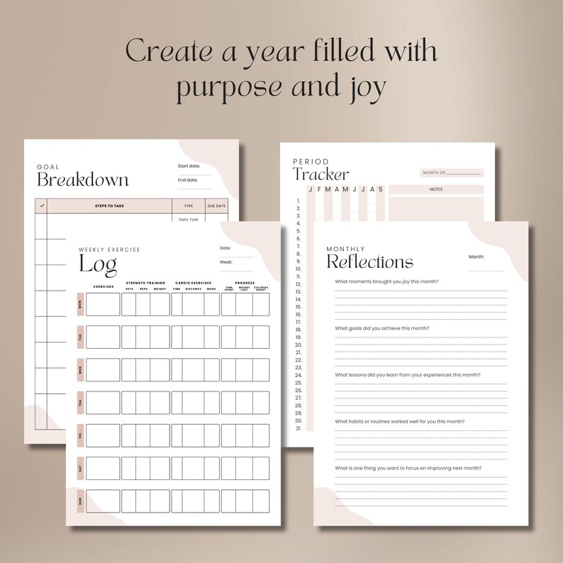 Printable 2025 Digital Planner, Daily, Weekly, Monthly Planner Template ...