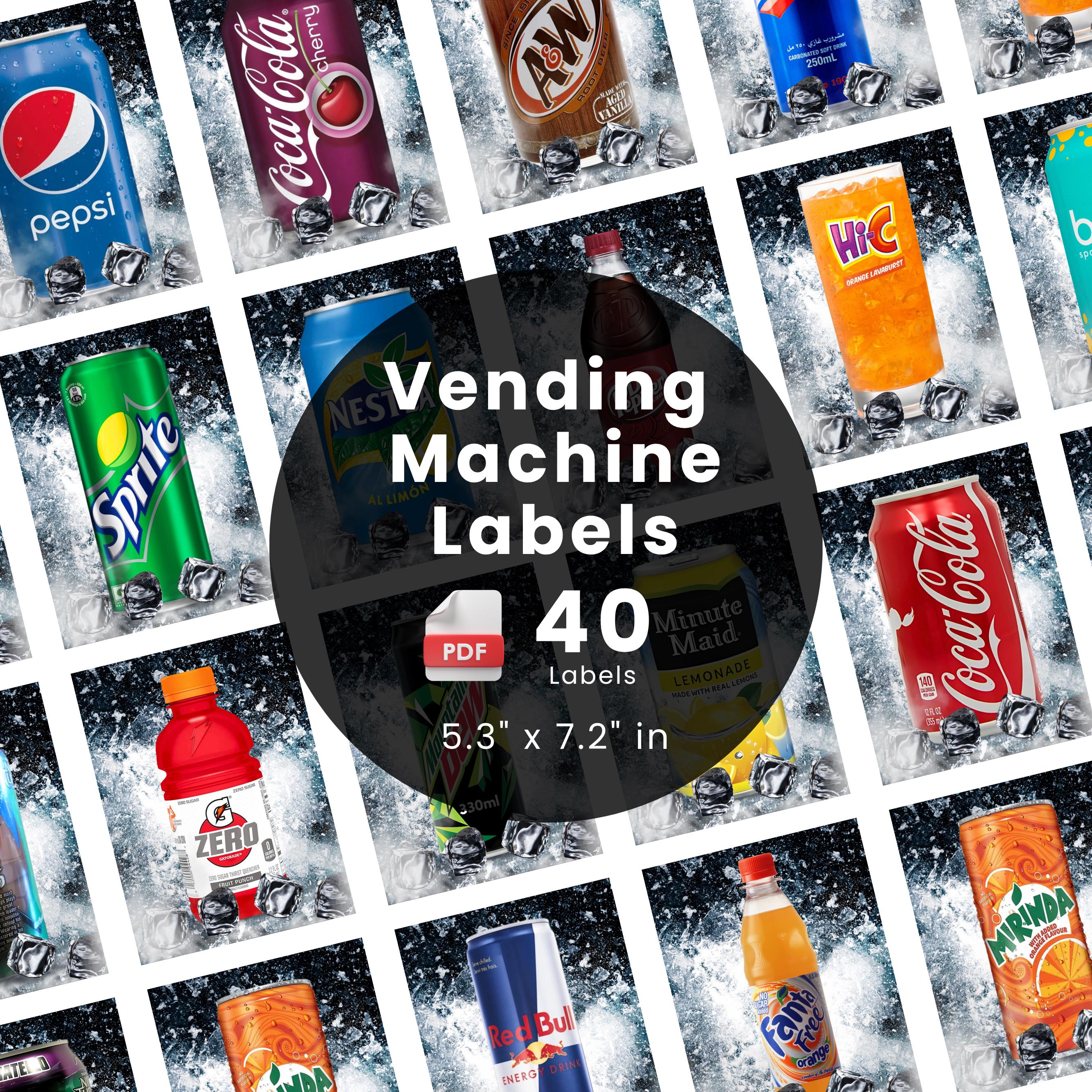 40 HVV Vending Machine Label, High Quality Labels, Soda Pop Label, Soft ...