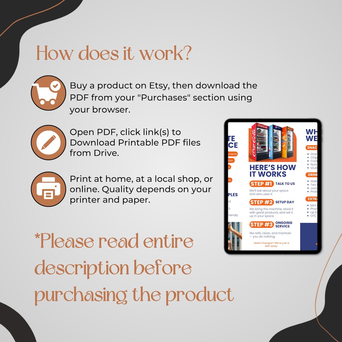 Vending Machine Business Brochure Template, Vending Machine Trifold ...