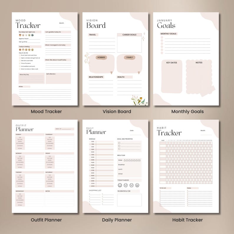 Printable 2025 Digital Planner, Daily, Weekly, Monthly Planner Template ...
