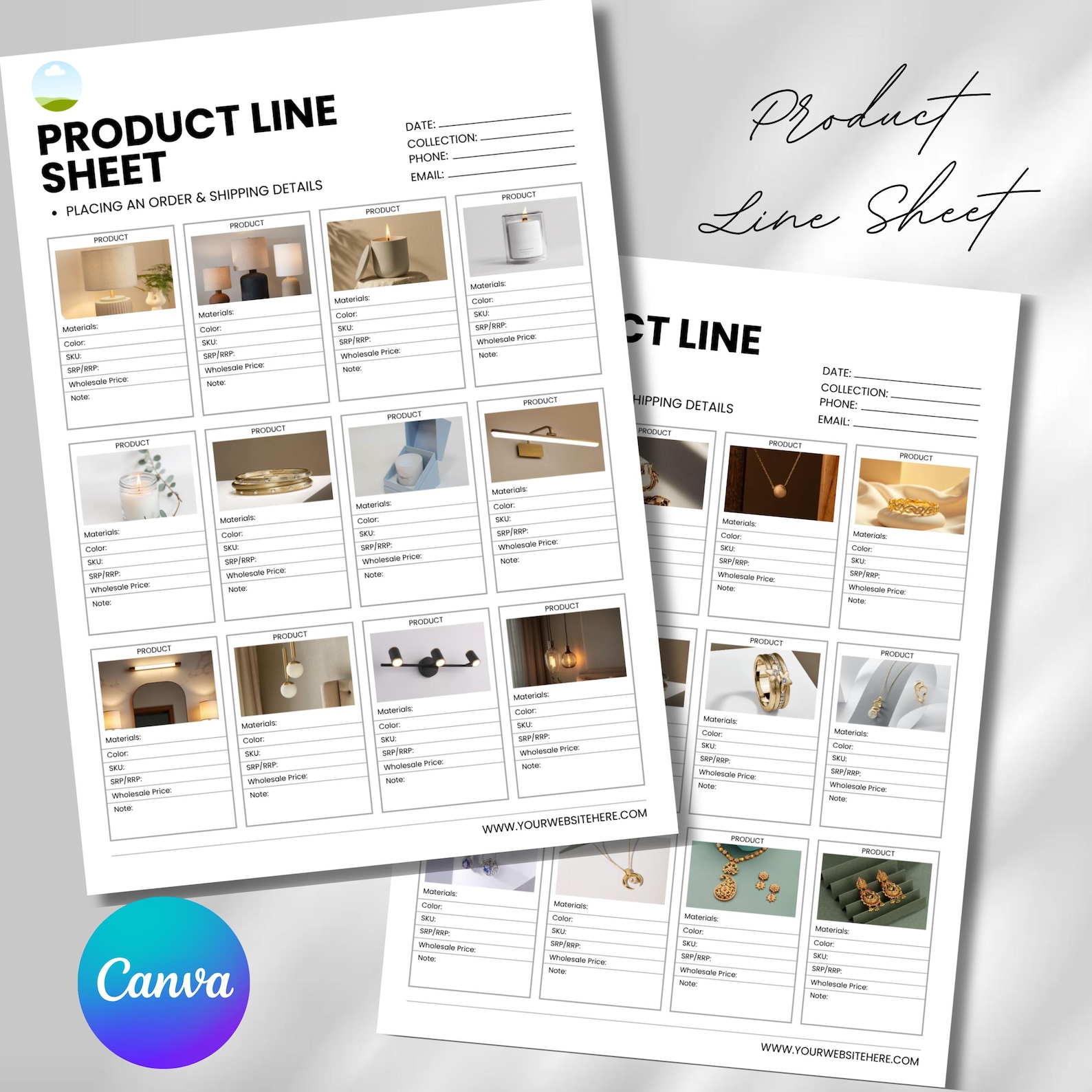 Editable Product Line Sheet Canva Template, Wholesale Line Sheet, Price ...